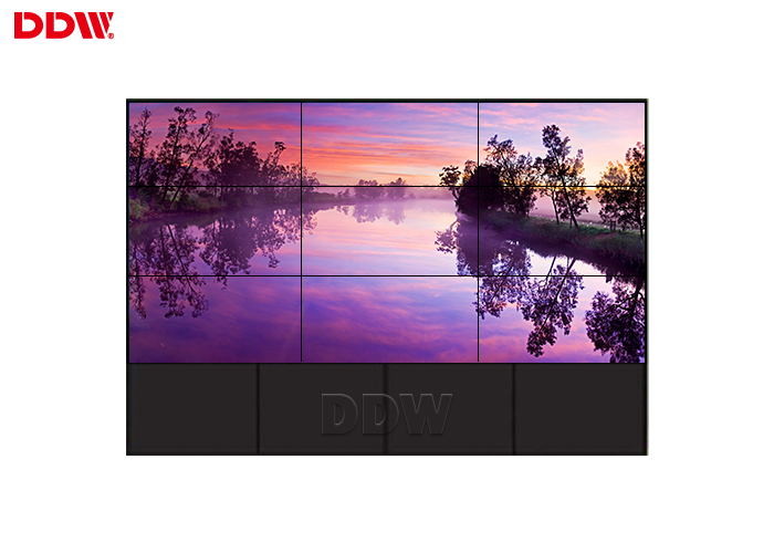 Ultra Narrow Bezel 3x3 Video Wall / Frameless LCD Display Screen 500 Nits