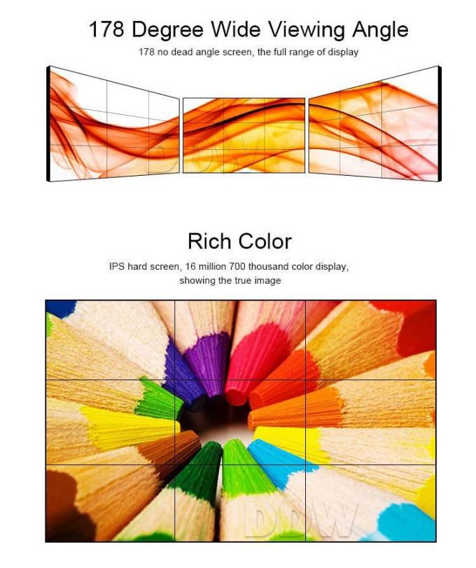 Touch Screen Seamless LCD Video Wall , Monitor Multi Display Video Wall